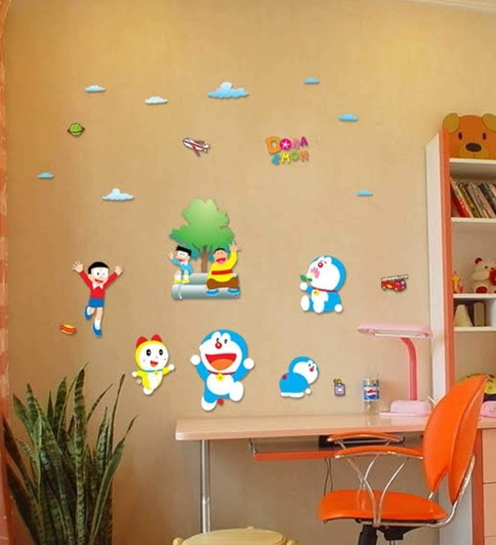 Buy Doraemon Nobita Cartoon Wall Sticker by Print Mantras Online - Kids ...