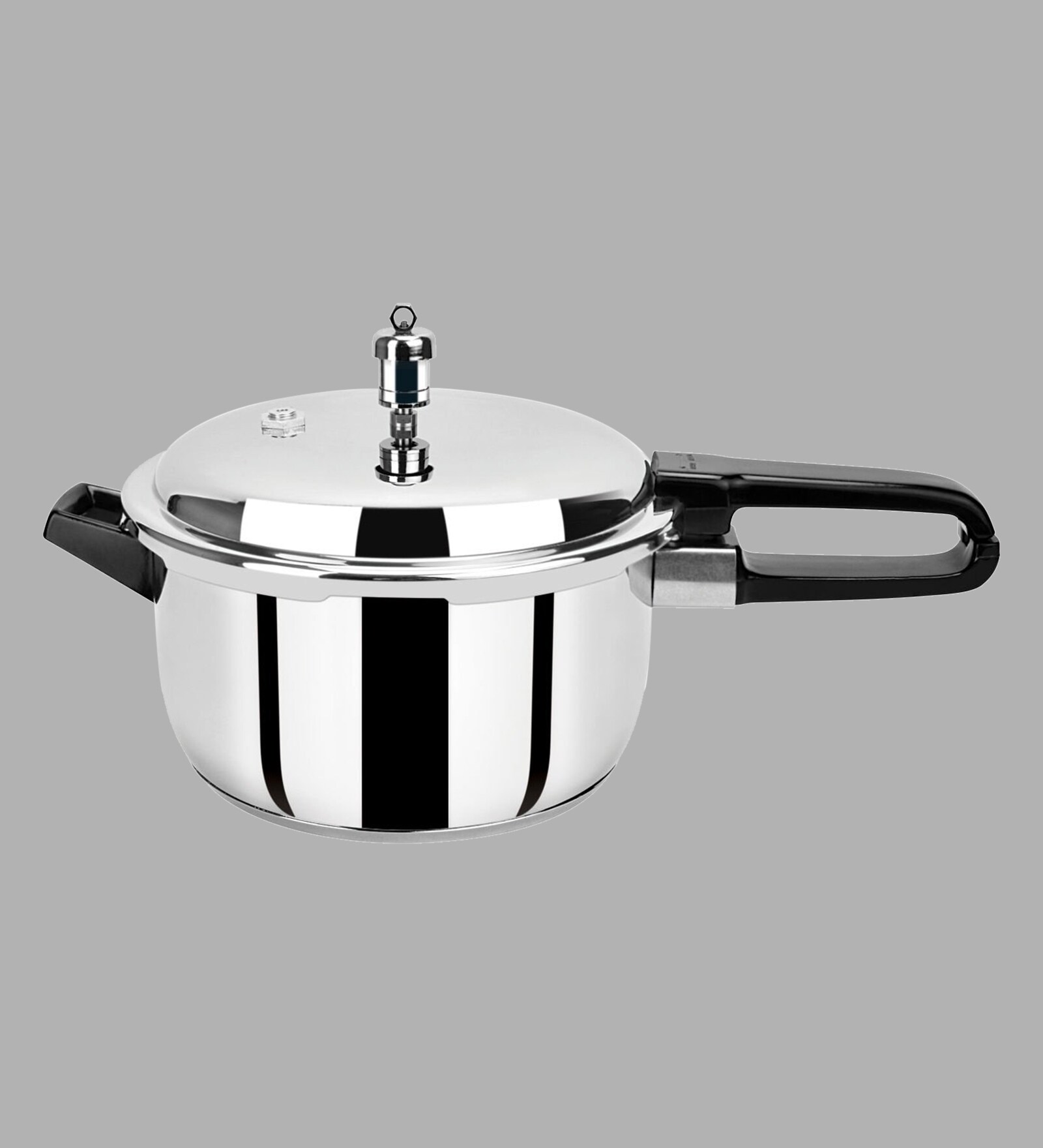 Buy Silver 7 Ltrs Tri Ply Induction Base Bakelite Outer Lid Pressure ...