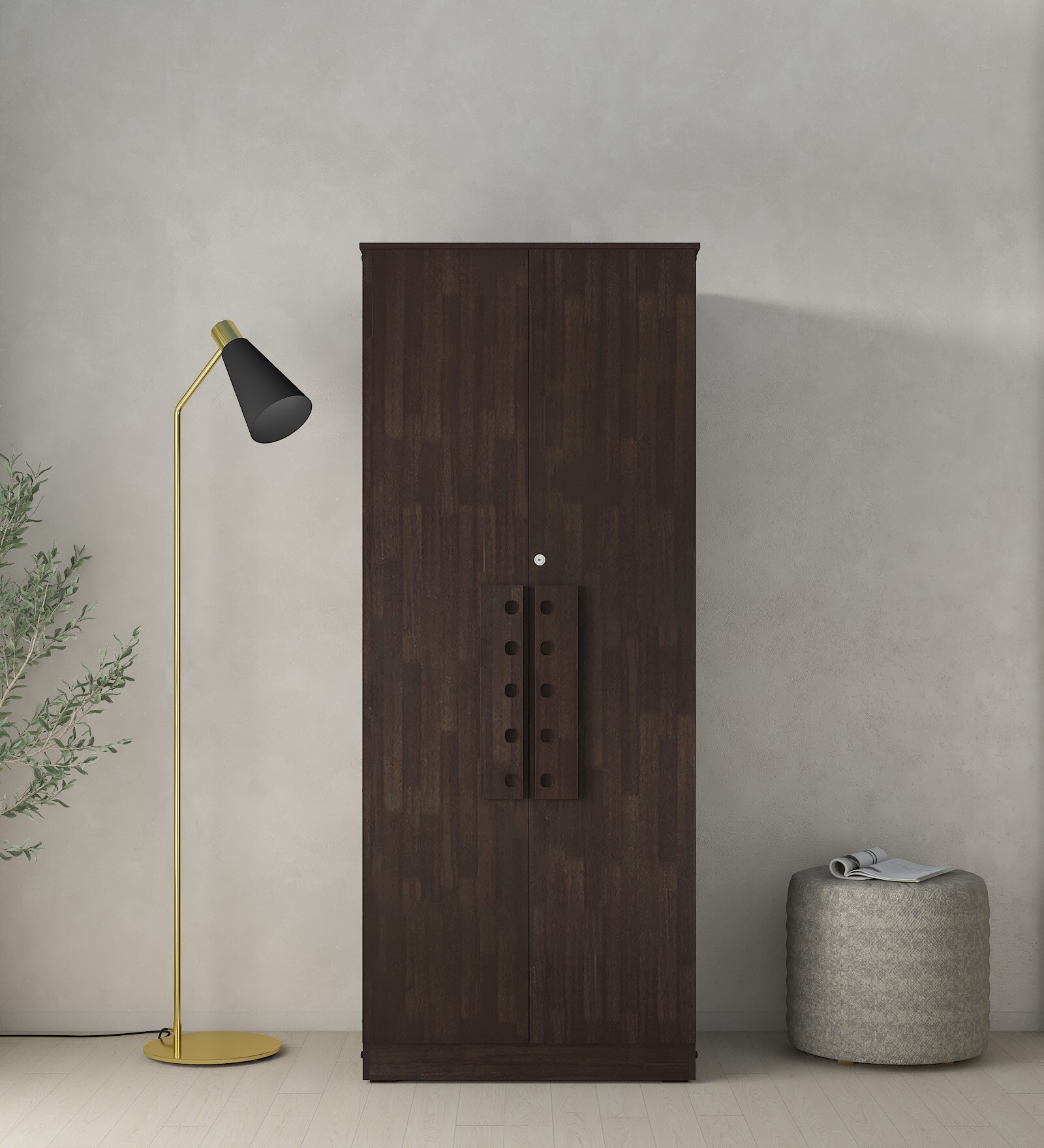 Buy Prophasis 2 Door Wardrobe in Wenge Finish by Mintwud from Pepperfry ...