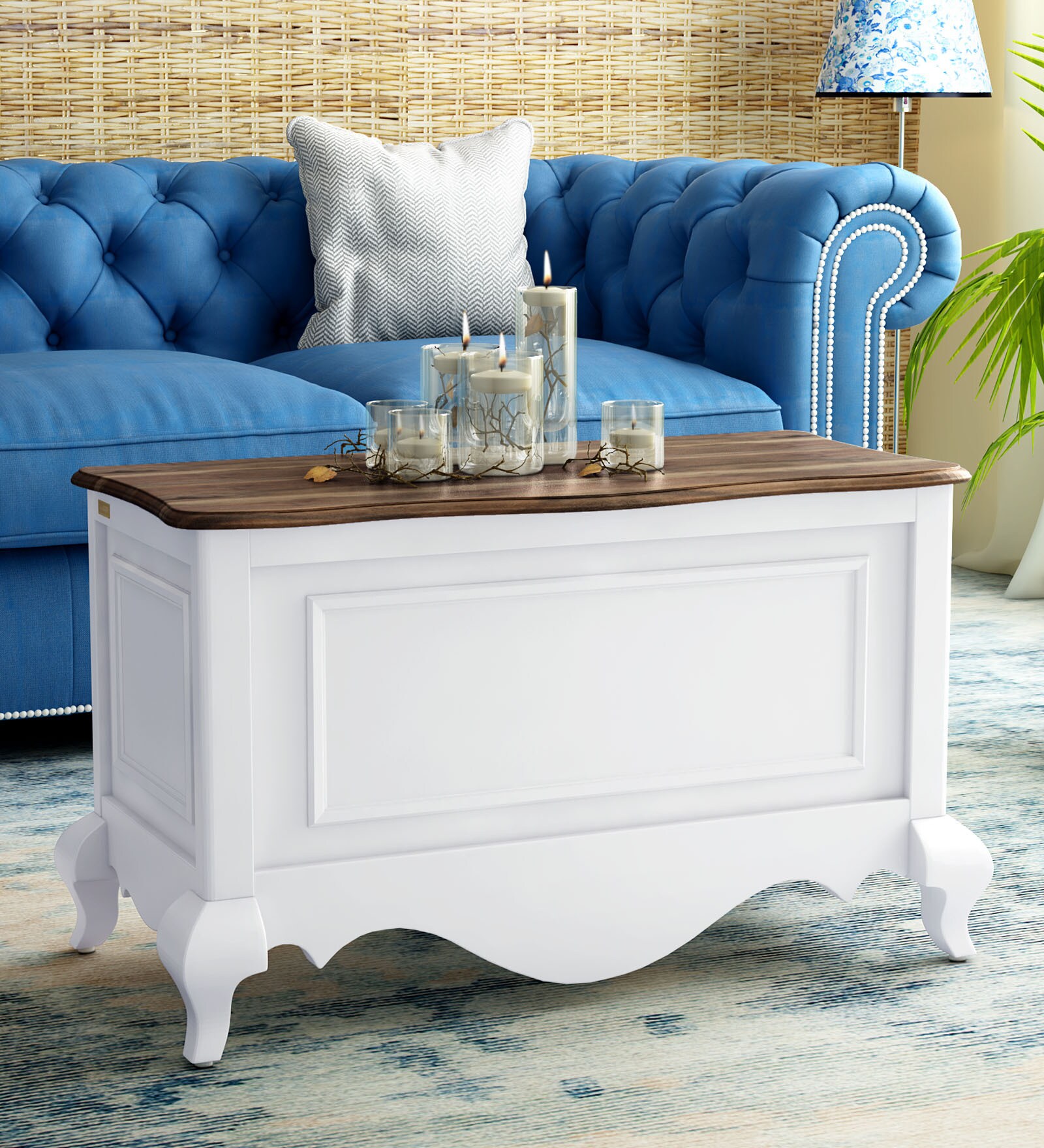 Buy Provencal Solid Wood Storage Trunk in White Finish at 35% OFF by ...