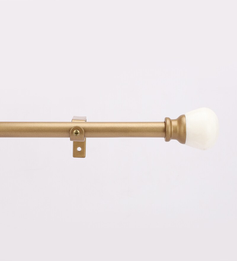 Buy Premium 19mm Iron Curtain Rod with Marble Finial by TheDecorMart ...