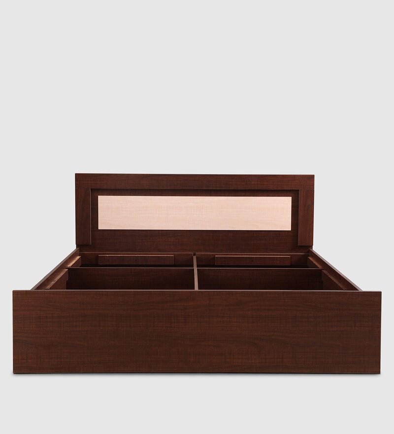 Buy Primus King Size Bed in Dark Choco Finish with Box Storage Online ...