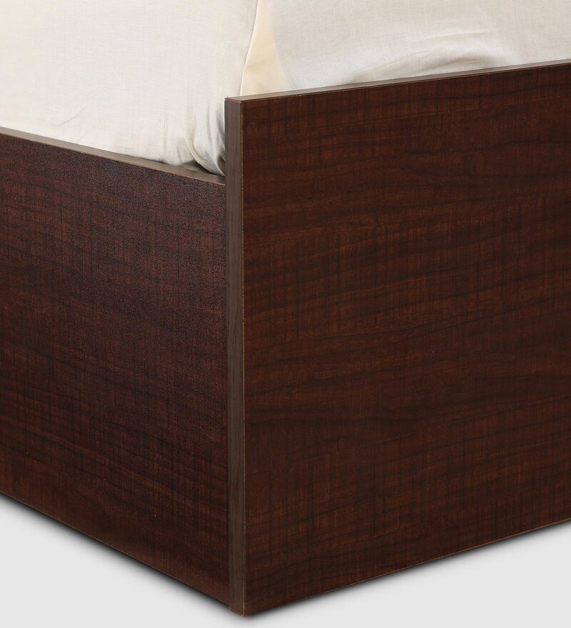 Buy Primus King Size Bed in Dark Choco Finish with Box Storage Online ...