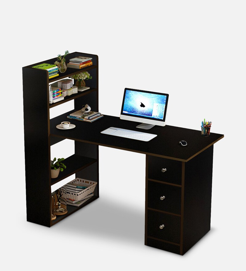 Buy Professor Writing Table in Oak Brown Finish Online - Modern Writing ...