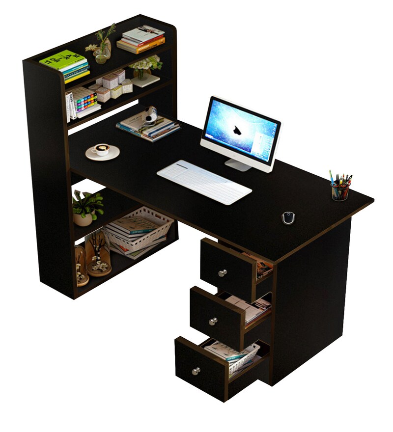 Buy Professor Writing Table in Oak Brown Finish Online - Modern Writing ...