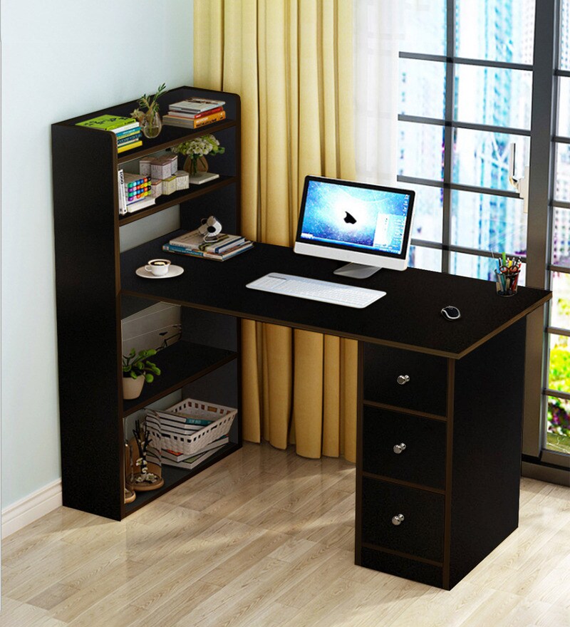 Buy Professor Writing Table in Oak Brown Finish Online - Modern Writing ...