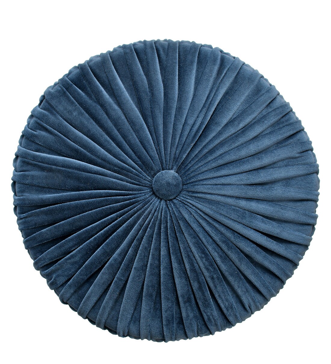 Buy Puffy Fabric Seating Stool in Blue Colour by Sheen decor Online ...
