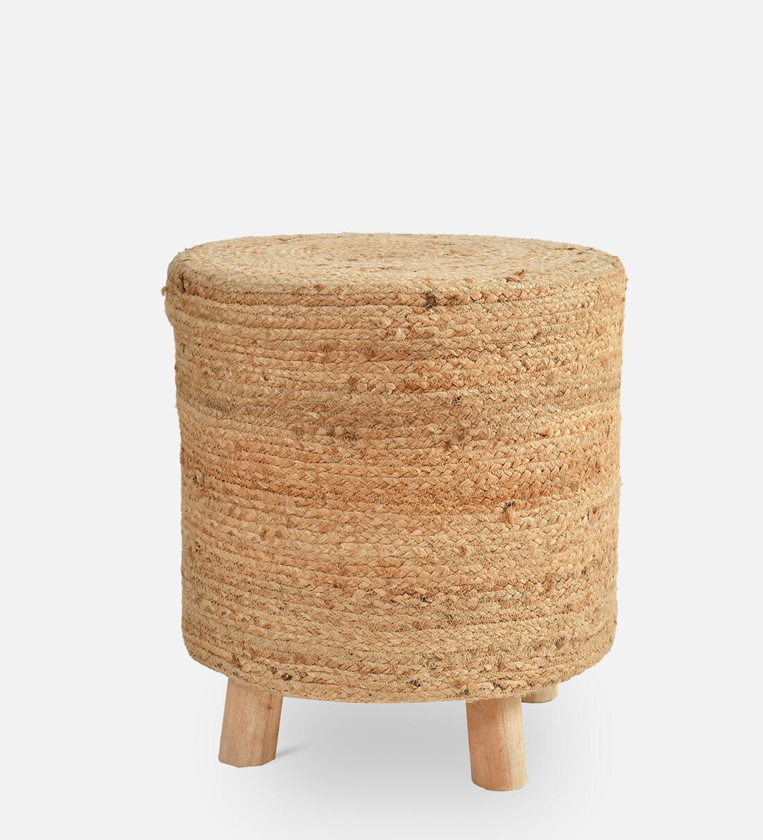 Buy Puffy Fabric Seating Stool in Natural Colour by Sheen decor Online ...