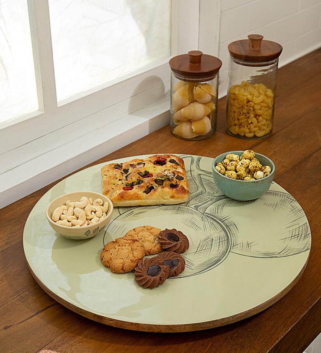 Buy Pulp Large- Lazy Susan Wood Serving Tray by Ellementry at 10% OFF ...