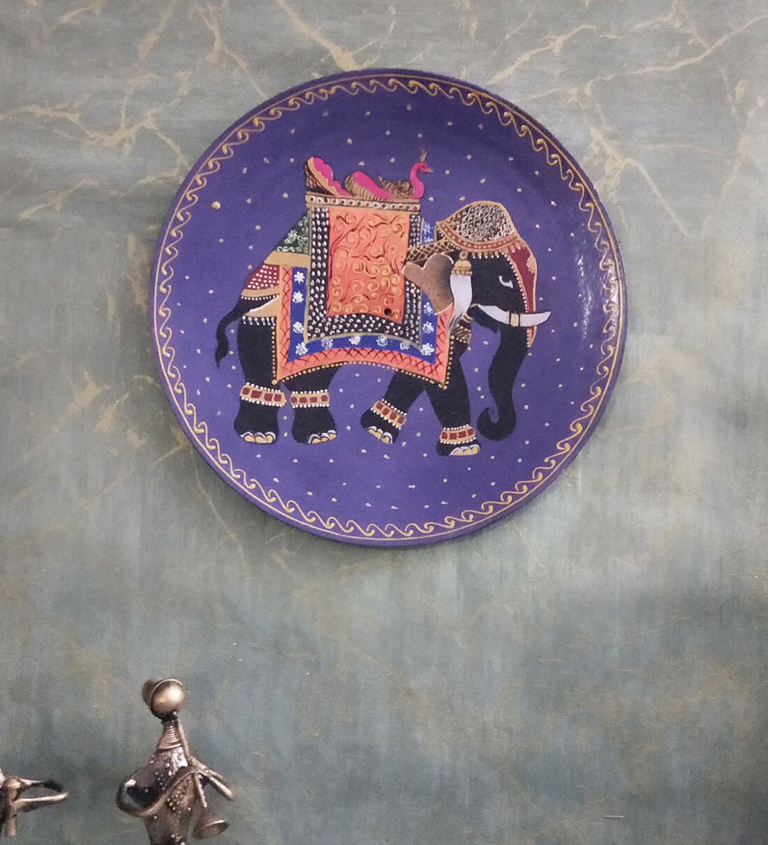 Buy Purple Mdf Wooden Wall Decor Plate at 12% OFF by Art of Jodhpur ...