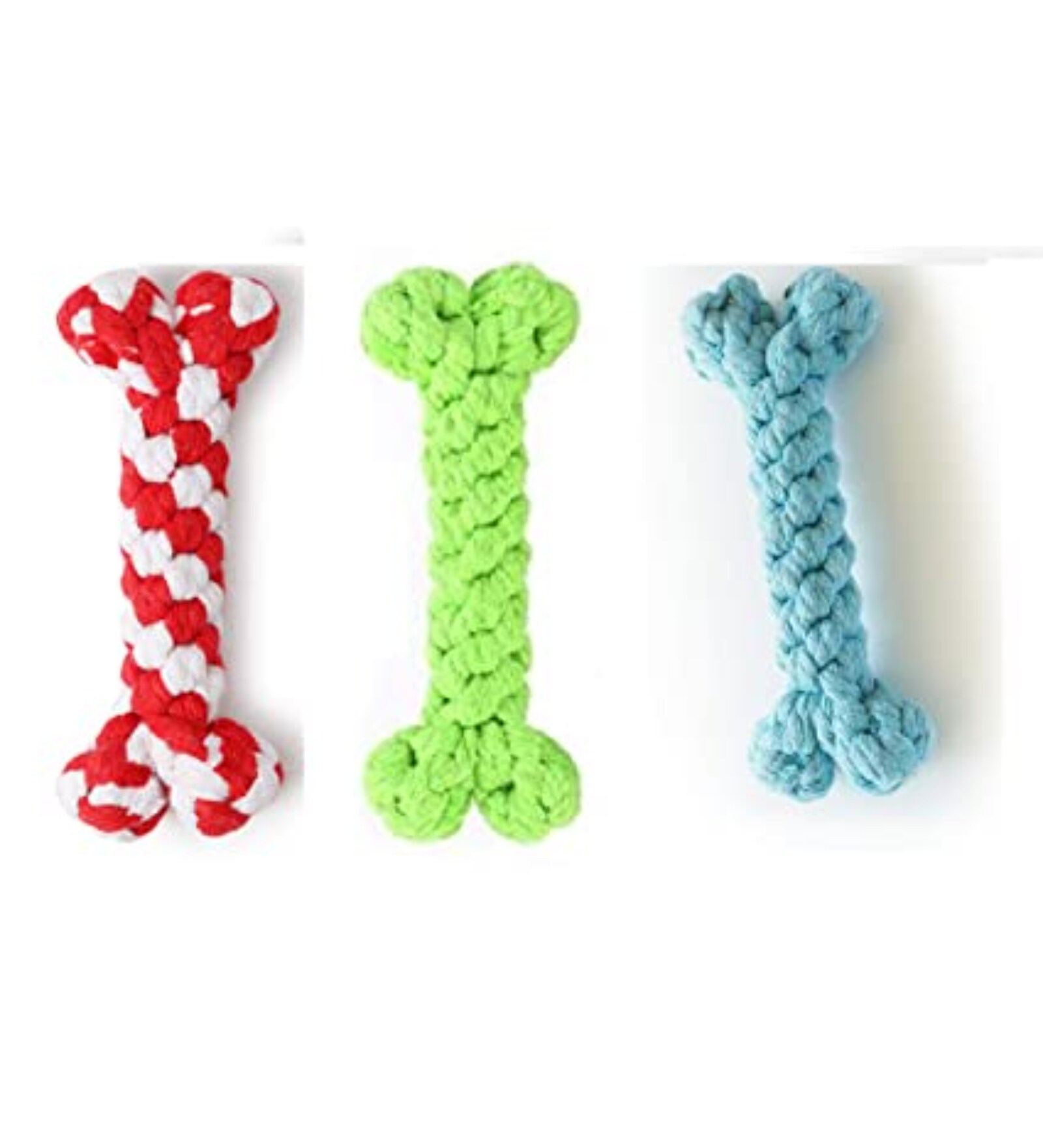 Buy Puppy Dog Multicolour Cotton (Set of 3) Chewing Bone at 25% OFF by ...