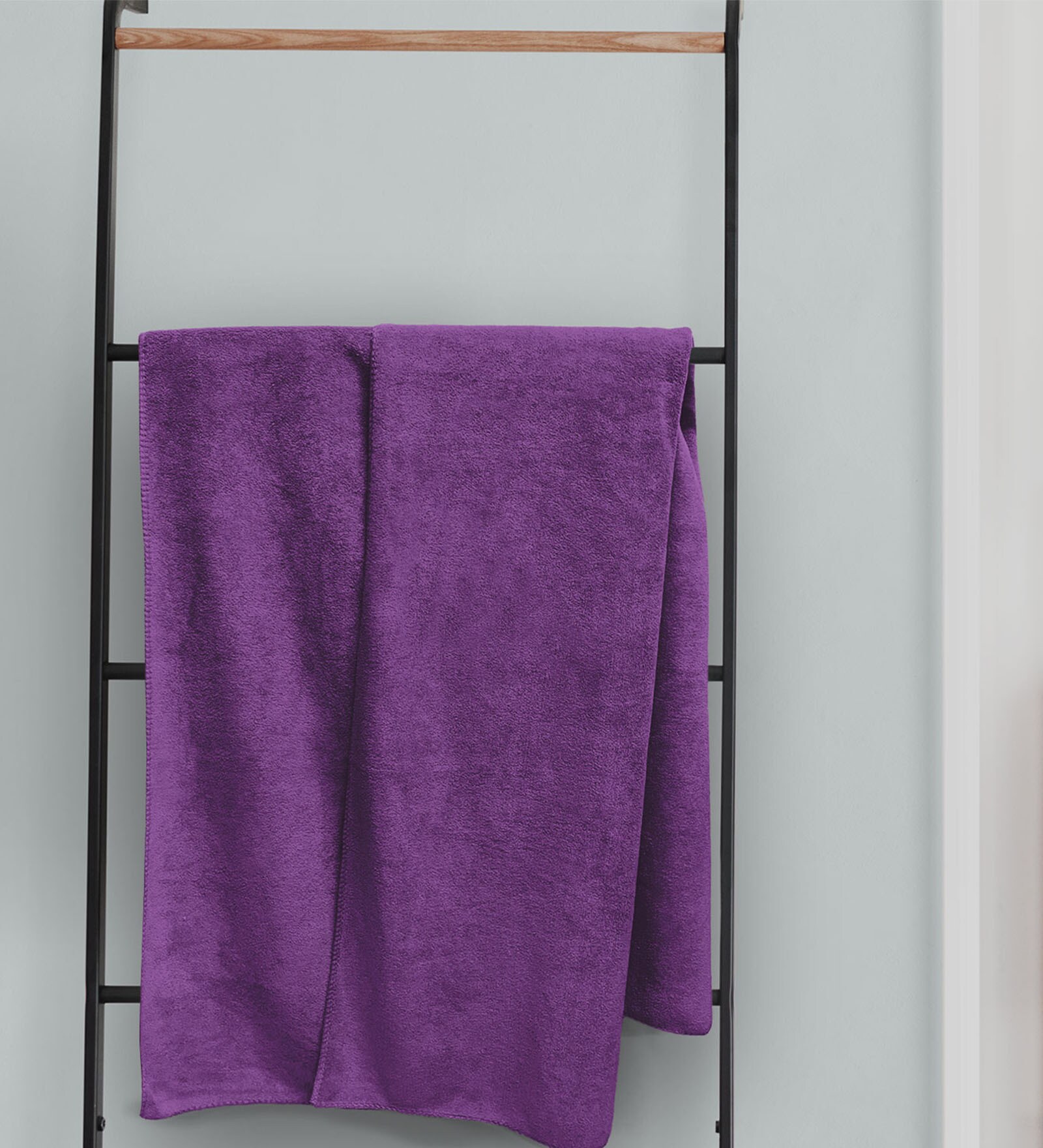 Buy Purple Microfiber Solid 450 GSM Bath Towel by Sassoon fab at 43% ...