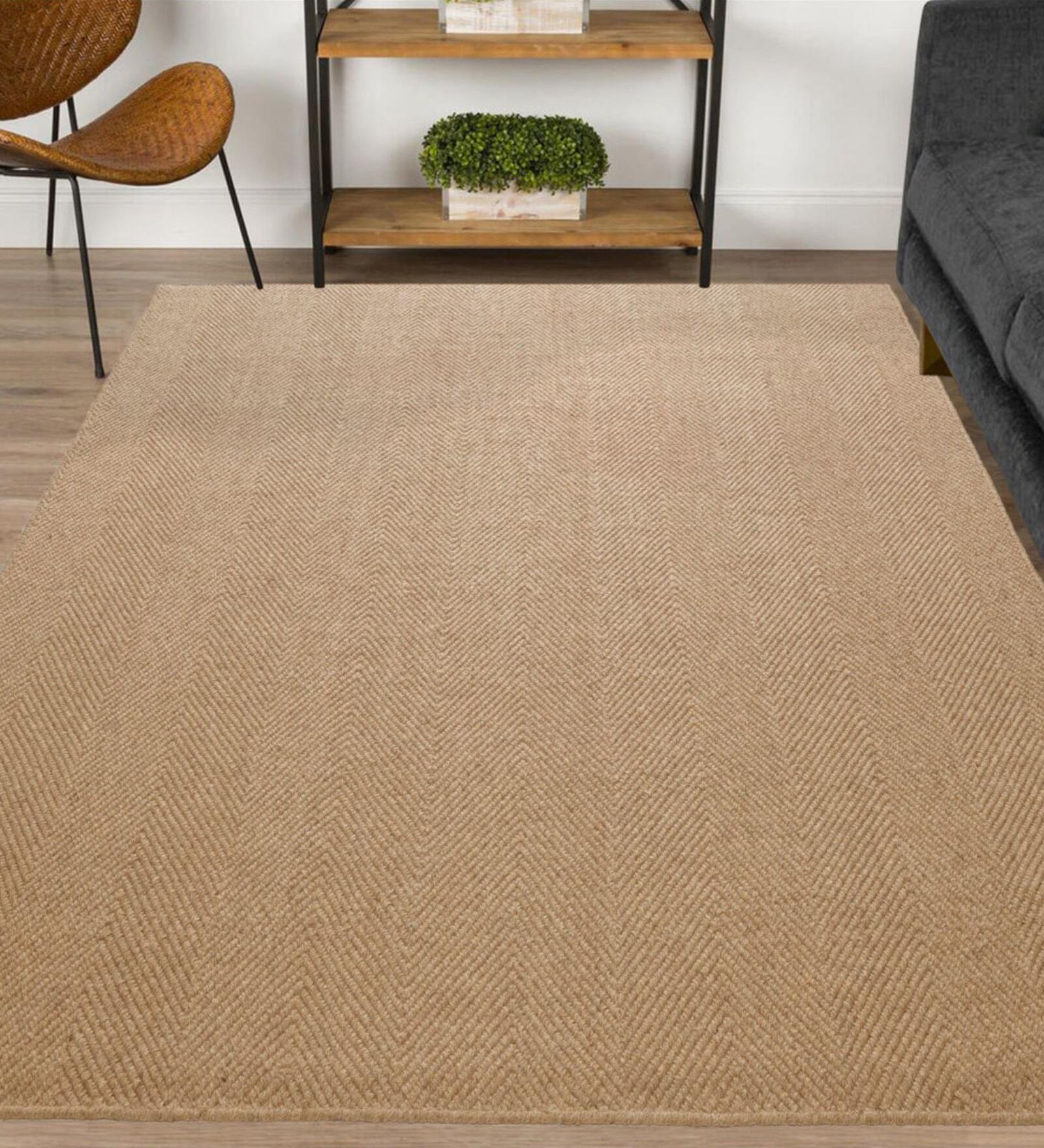 Buy Putty Wool & Jute Abstract 12' x 9' Hand Woven Carpet By Kaleen ...