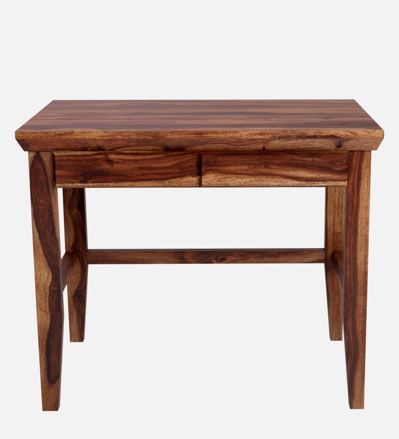 Buy Themar Sheesham Wood Writing Table In Provincial Teak Finish By ...