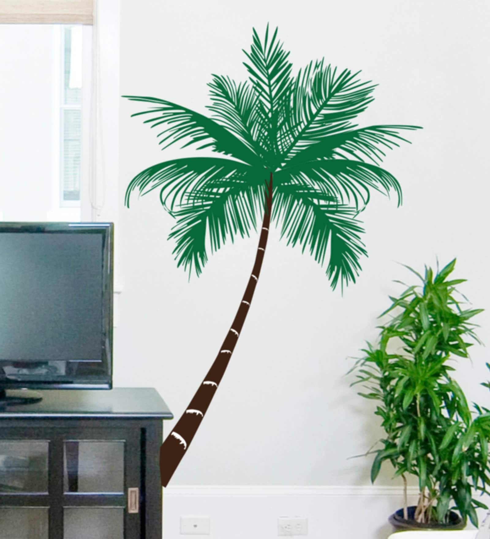 Buy PVC Vinyl Coconut Tree Wall Sticker by Decor Kafe Online - Floral ...