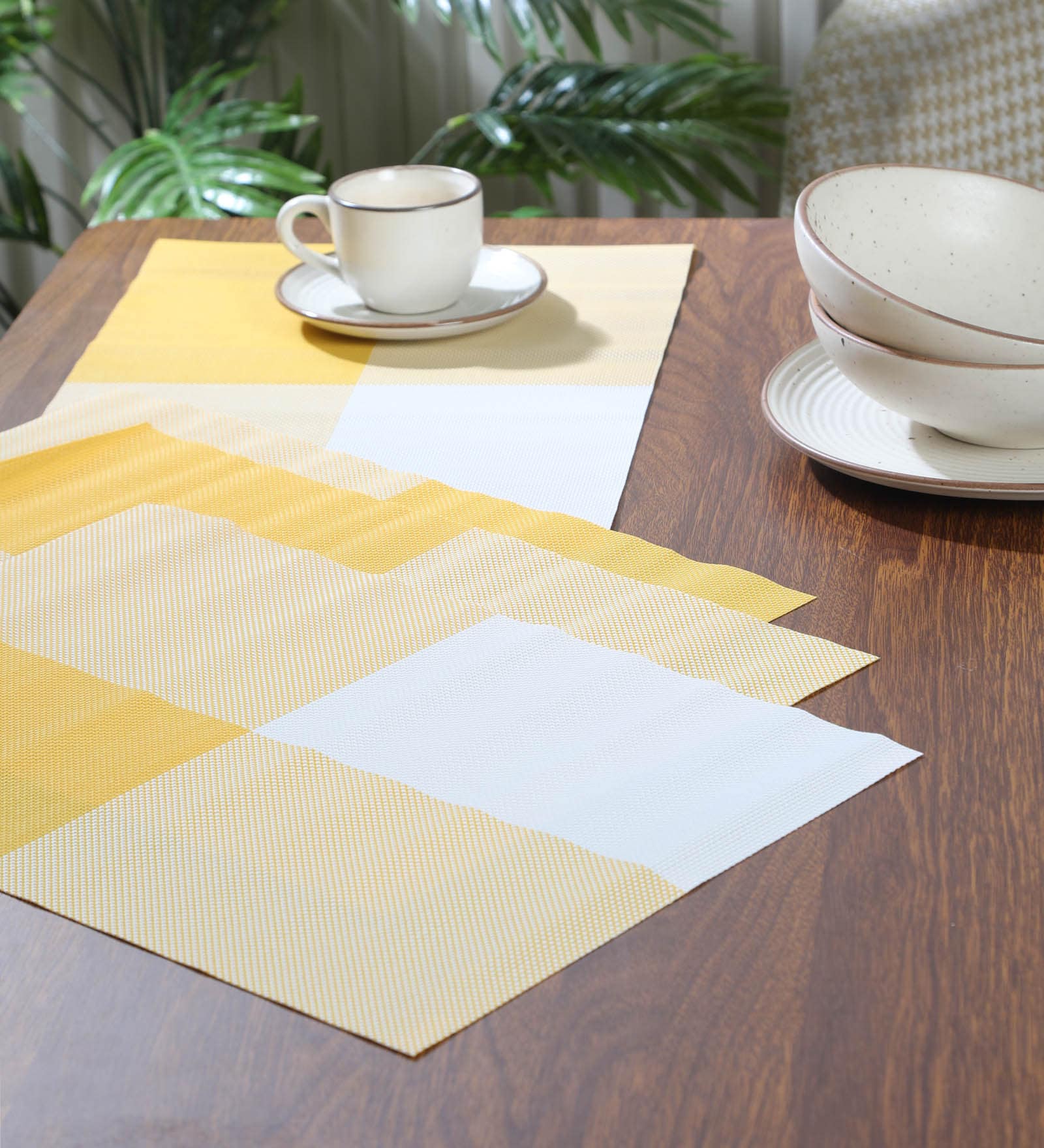 Buy Solid Yellow PVC 17 X 12 Inches Placemats (Set of 4) at 46% OFF by ...
