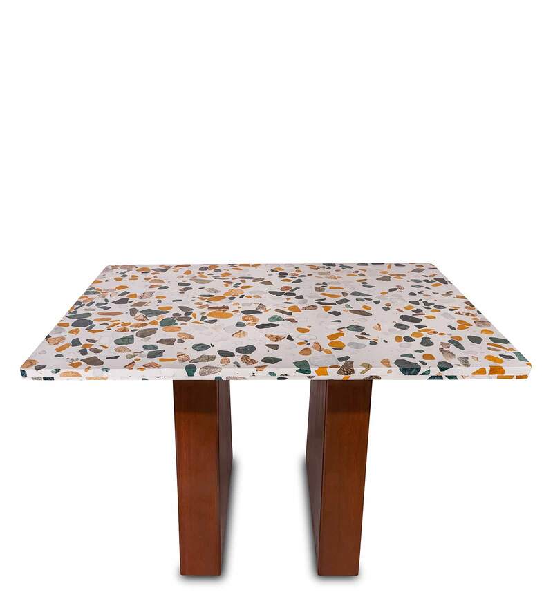 Buy Pyramid Solid Wood 4 Seater Dining Set in Multi Colour Online ...