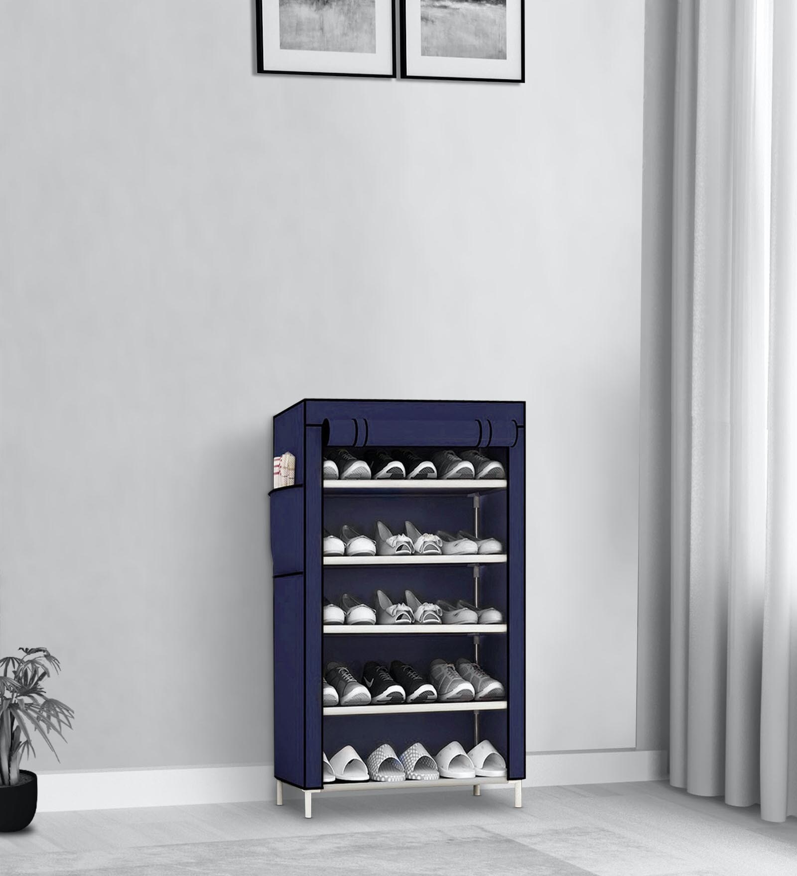 Buy Qida Collapsible Shoe Rack in Dark Blue Colour at 55% OFF by DIY ...
