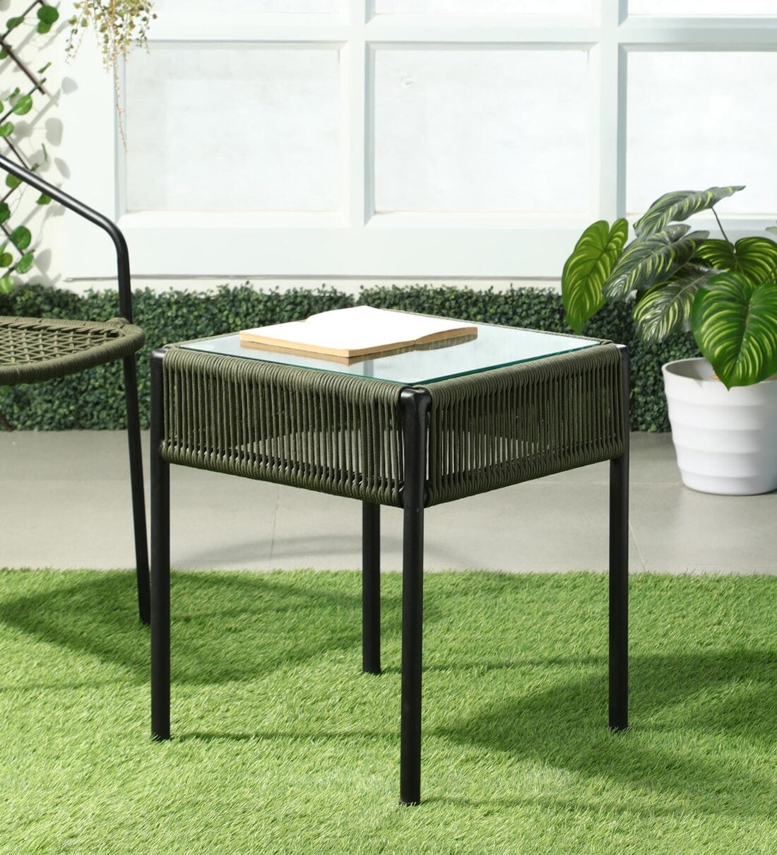 Buy Quad Metal Outdoor Coffee Table in Green & Black Finish at 8% OFF ...