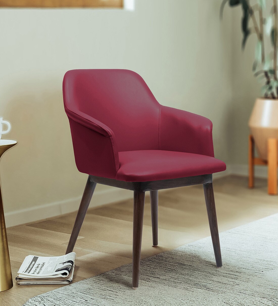 Buy Quito Upholstered Dining Chair In Red Colour (Set of 2) at 31% OFF ...