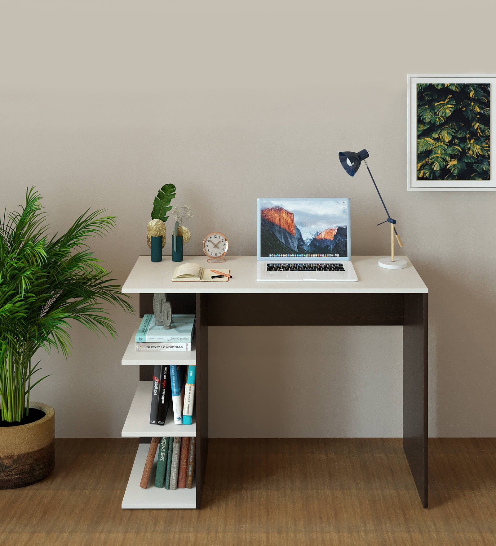 Buy Qualish Study Table In Wenge & Frosty White Finish at 46% OFF by ...