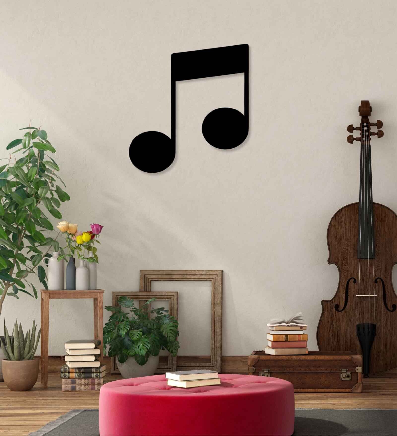 Buy Quavers Pair Musical Note Black Mild Steel Wall Art at 17% OFF by ...