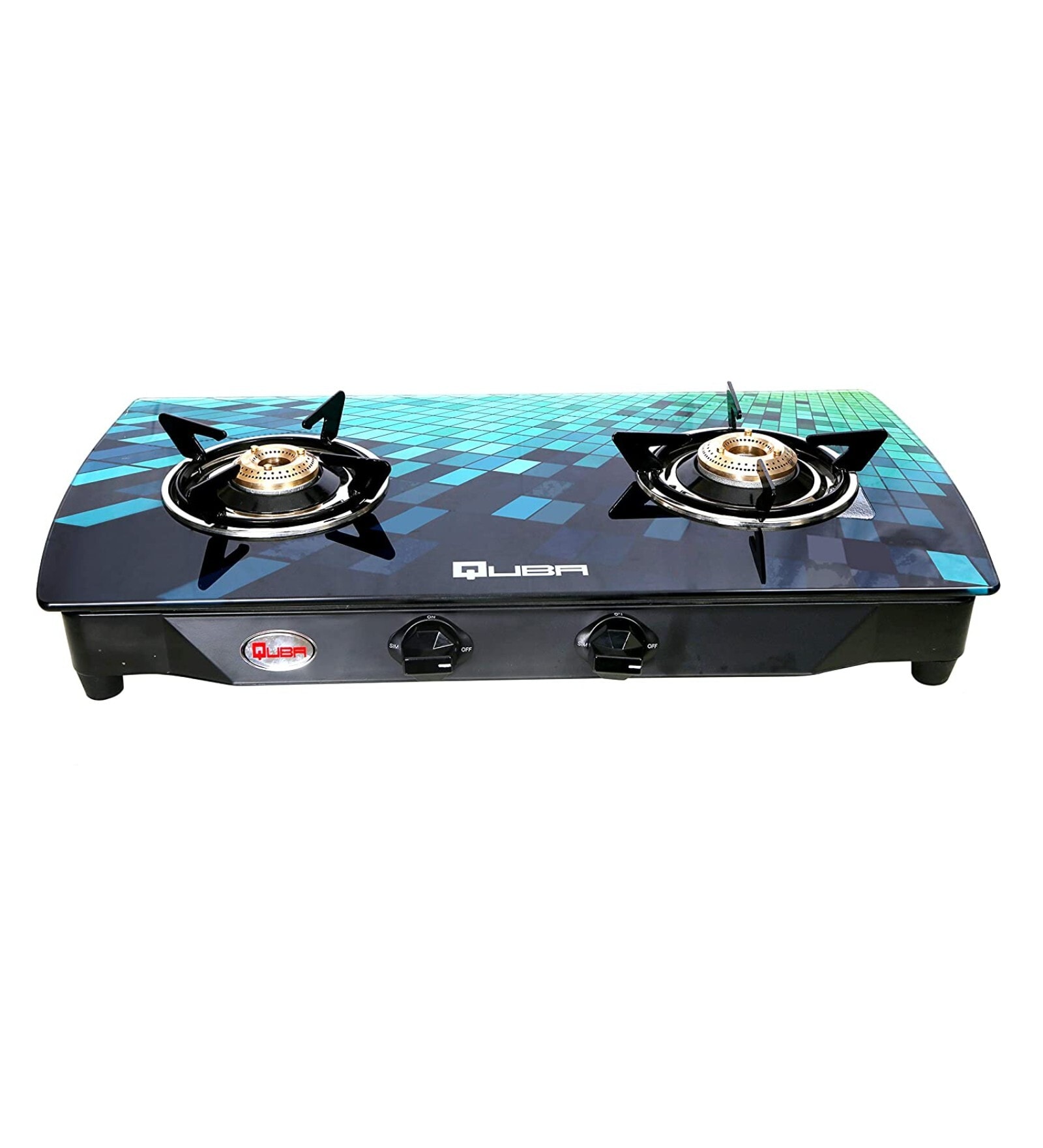 Buy Quba 2 Burner Glass Top Cooktop B2 Blue Diamond Auto at 34% OFF by ...