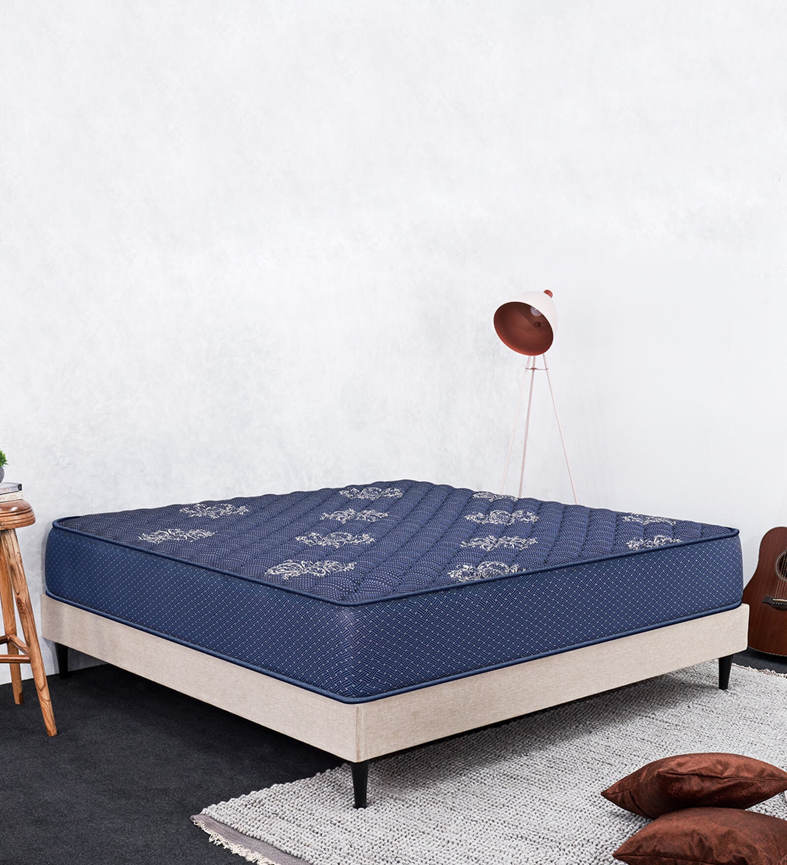 Buy Quilted EPE Foam 6 inch Memory Foam King Size Mattress in Blue ...