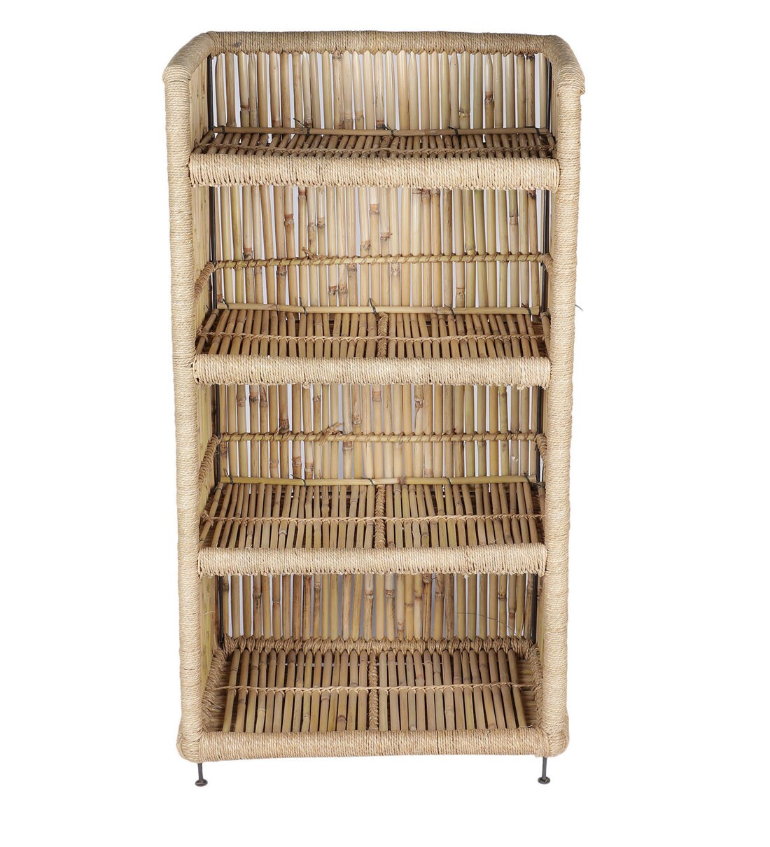 Buy Ethnic Cane Book Shelf In Beige Finish with 4 Tier By Cdi Online ...