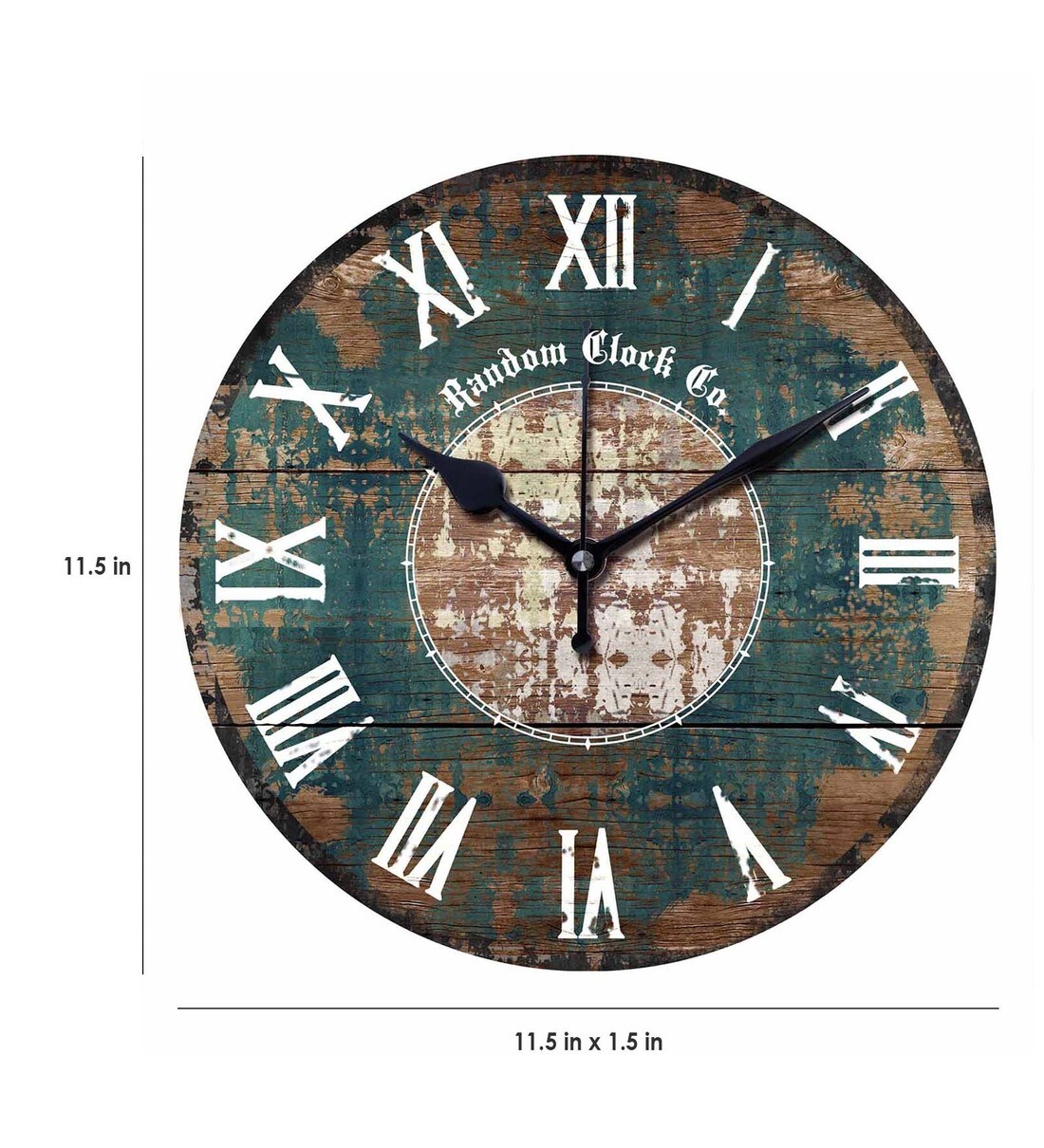Buy Multicolor Engineered Wood Analog Wall Clock by Random Online ...