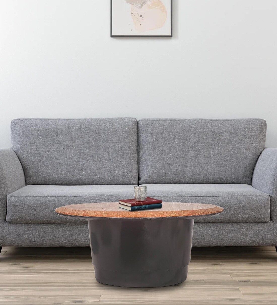 Buy Rare Marble Top Coffee Table in Orange & Black Colour at 9% OFF by ...