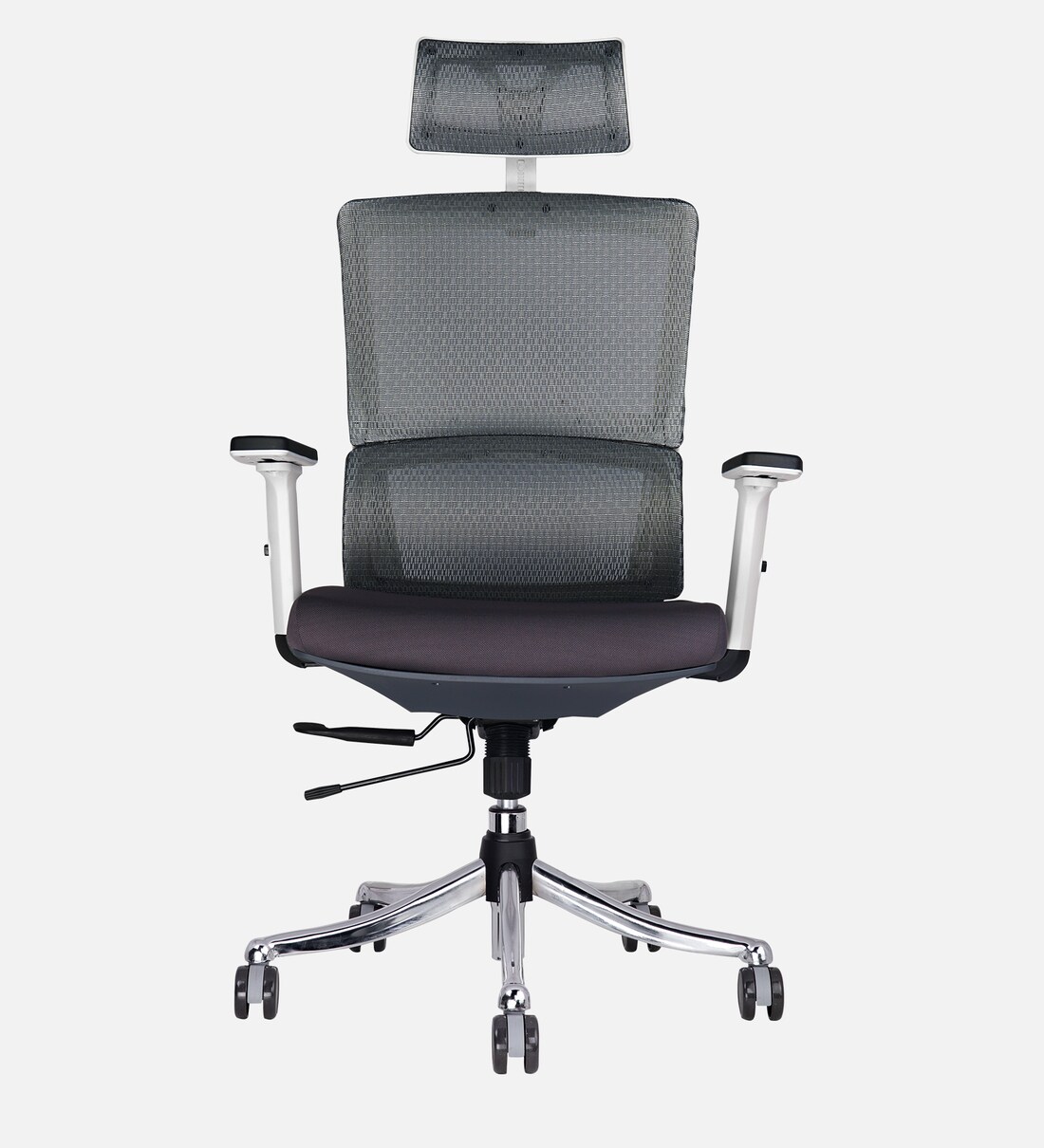 Buy Razor Breathable Mesh Ergonomic Chair in White & Grey Colour by ...
