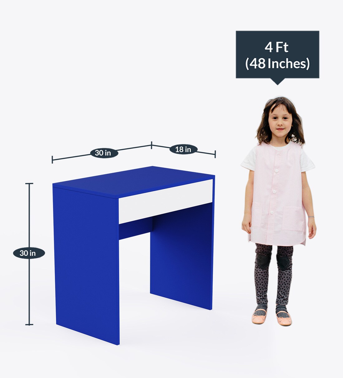 Buy Razzmatazz Kids Study Table in Blue Colour by Ditto by Boingg ...