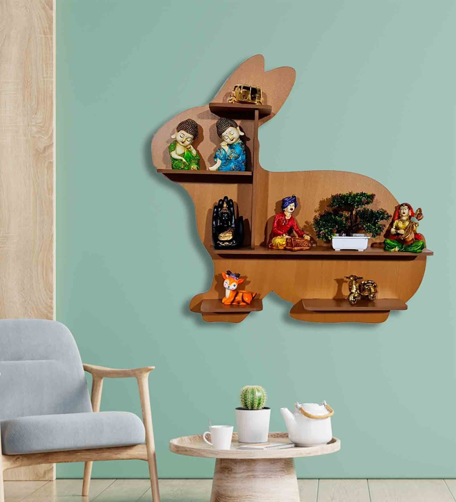 Buy Rabbit Attractive MDF Wood Wall Shelf by DecoreMantra at 21% OFF by ...