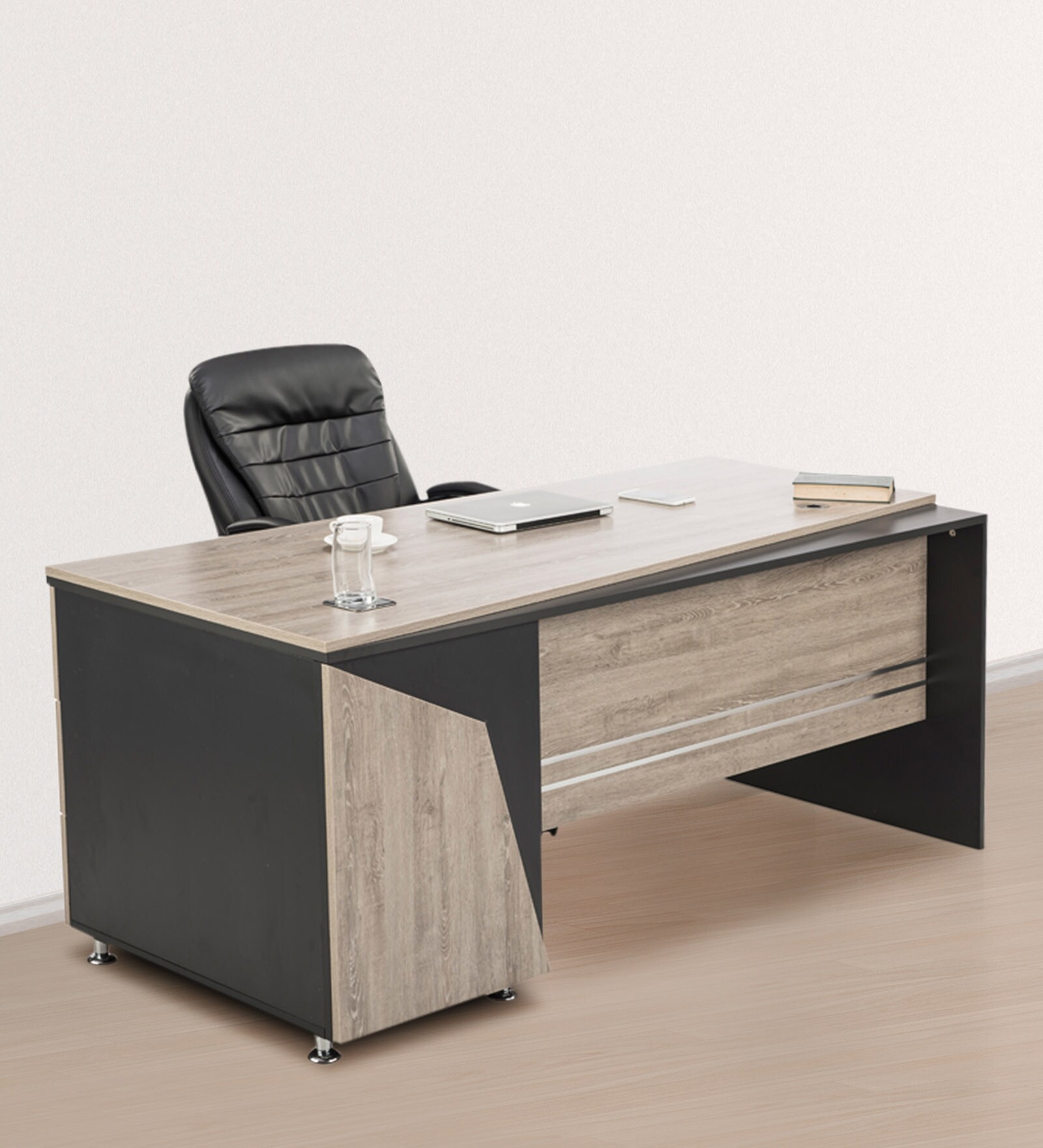Buy Radius Office Desk in Red Finish by Durian Online - Work Stations ...
