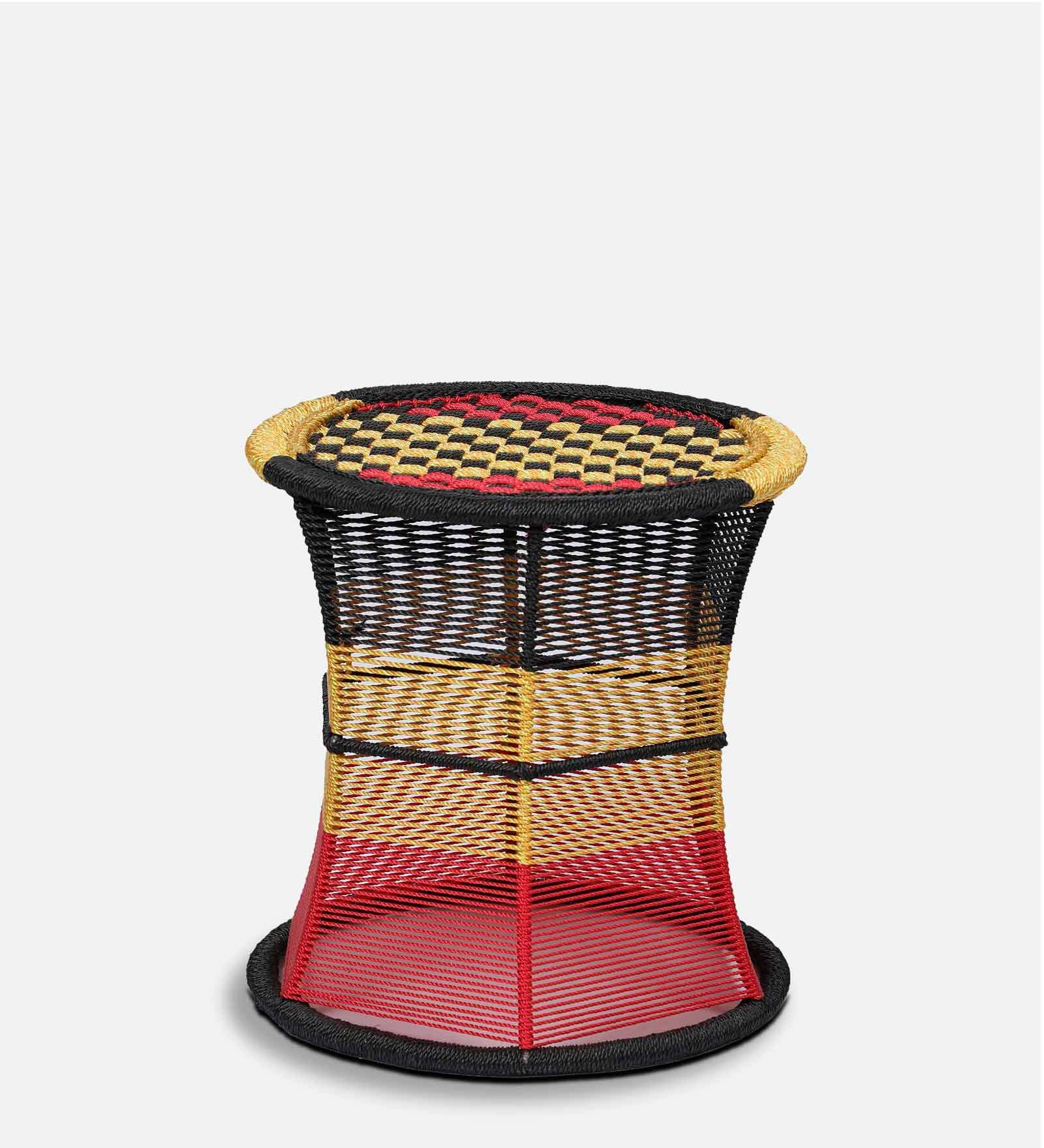 Buy Rajasthani Hand Crafted Ethnic Steel Muddha Multicolour Stool at 33 ...