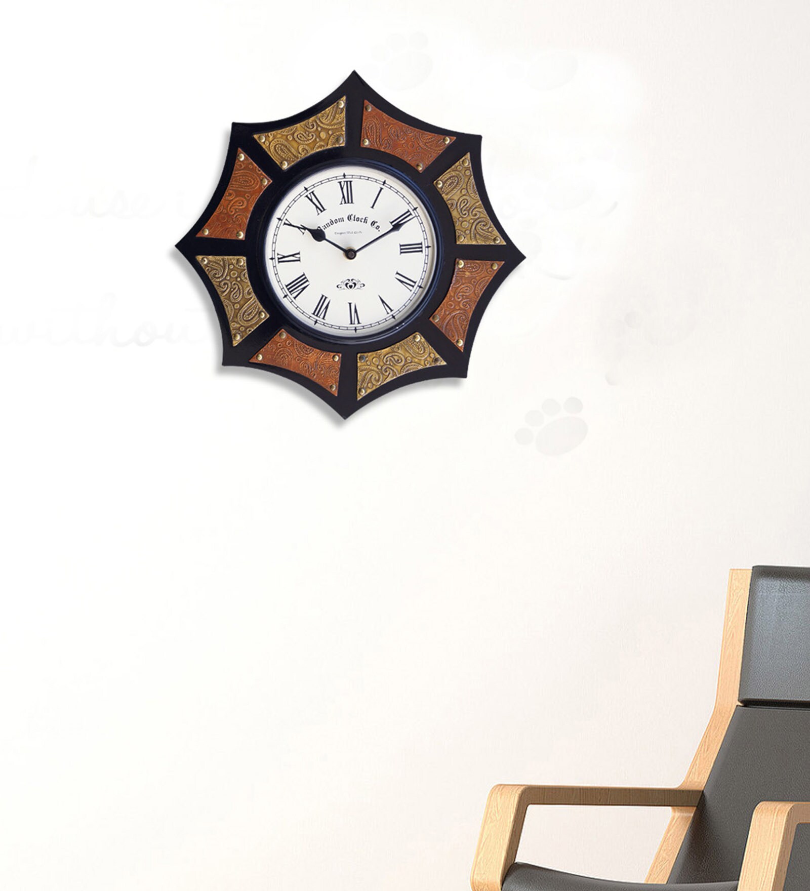 Buy Multicolour Wooden 12 x 2 x 12 Inch Octagon Wall Clock by Random ...