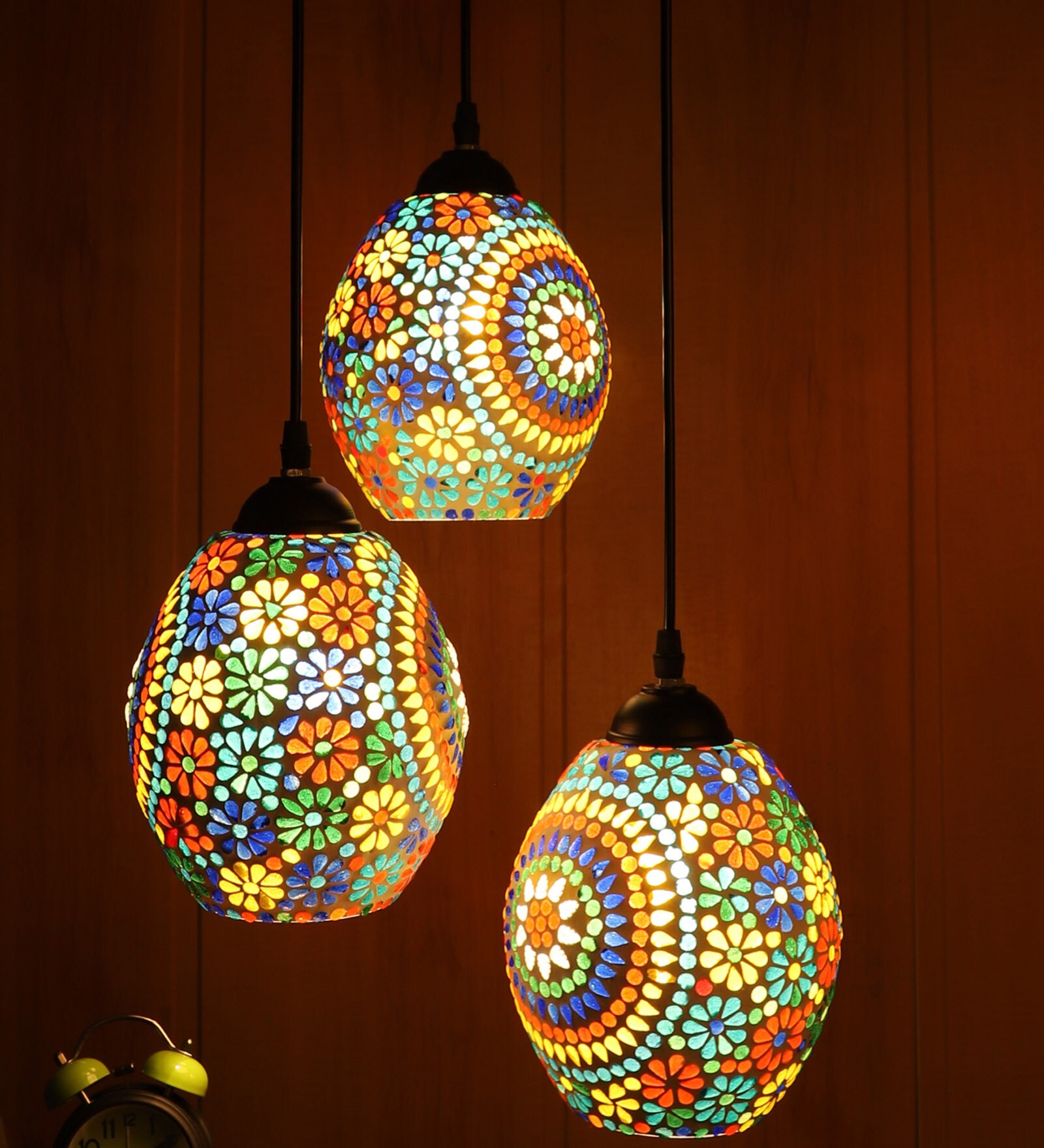 Buy Raven Black metal Hanging Light by Eliante by Jainsons Lights at 12 ...