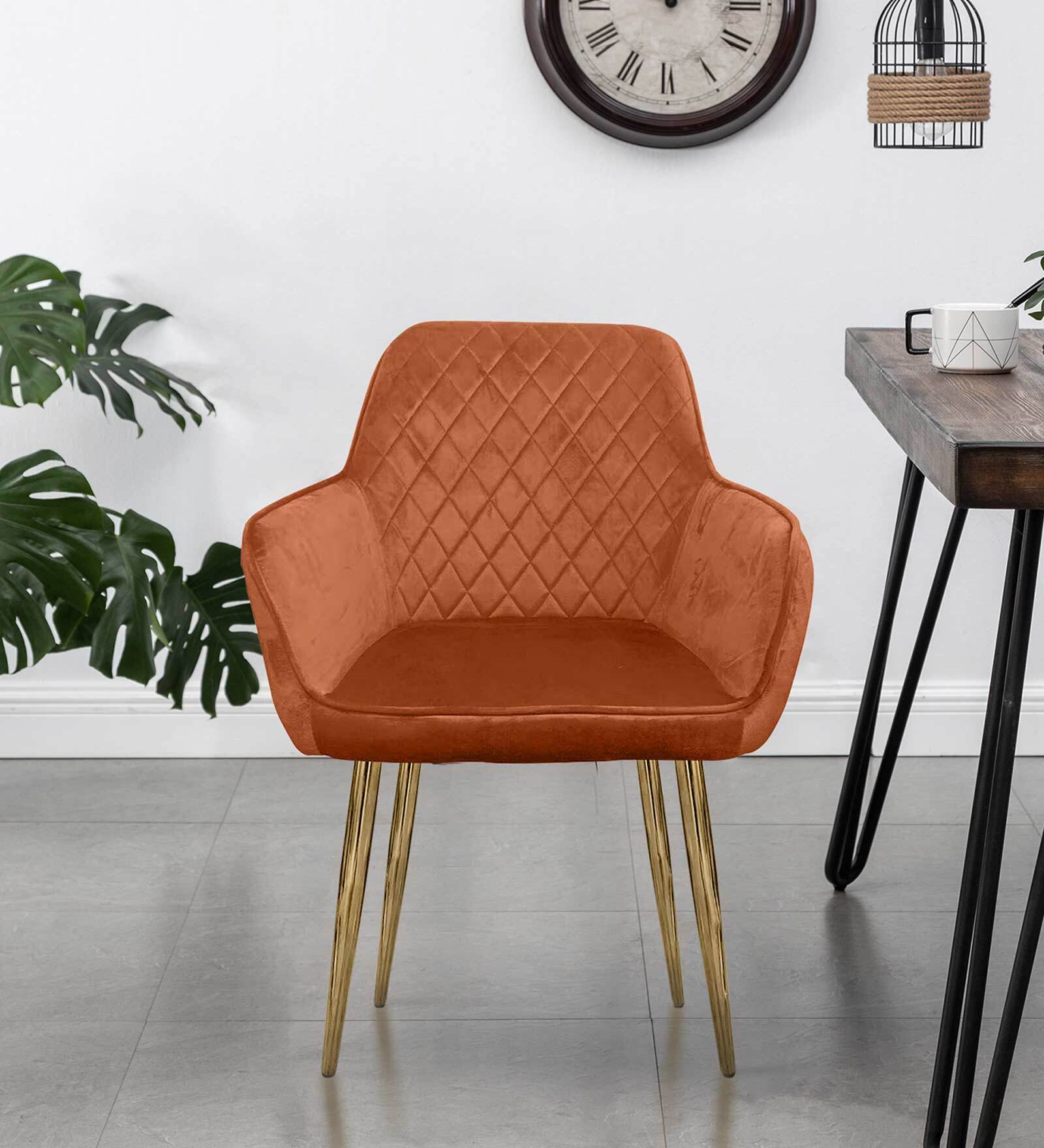 Buy Rayne Fabric Lounge Chair in Orange Colour at 69% OFF by Workspace ...