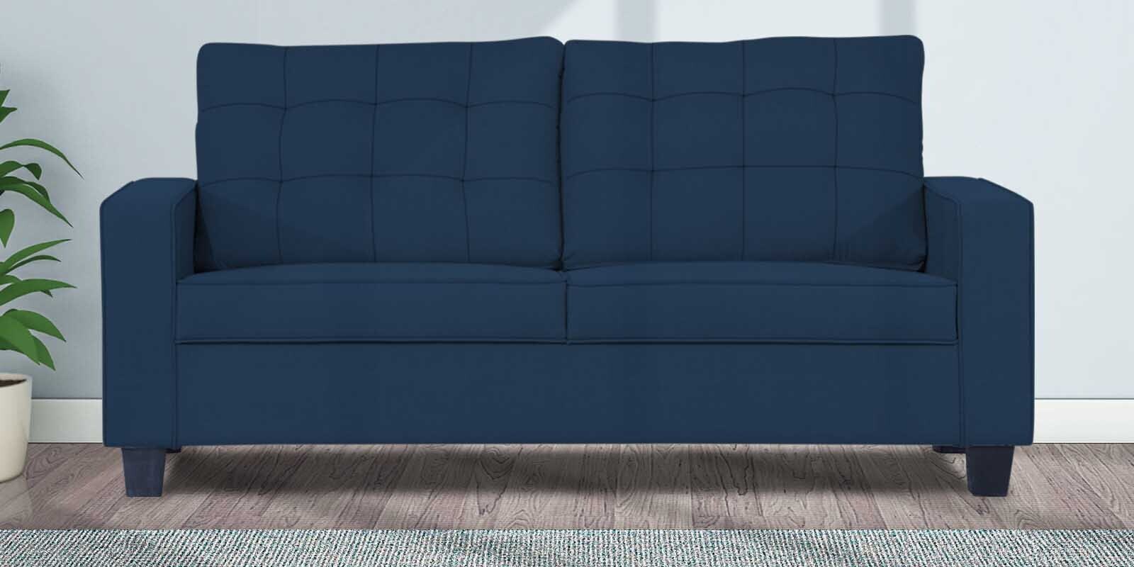 Buy Raptor Faric 3 seater Sofa In Blue Colour at 73% OFF by Adorn India ...