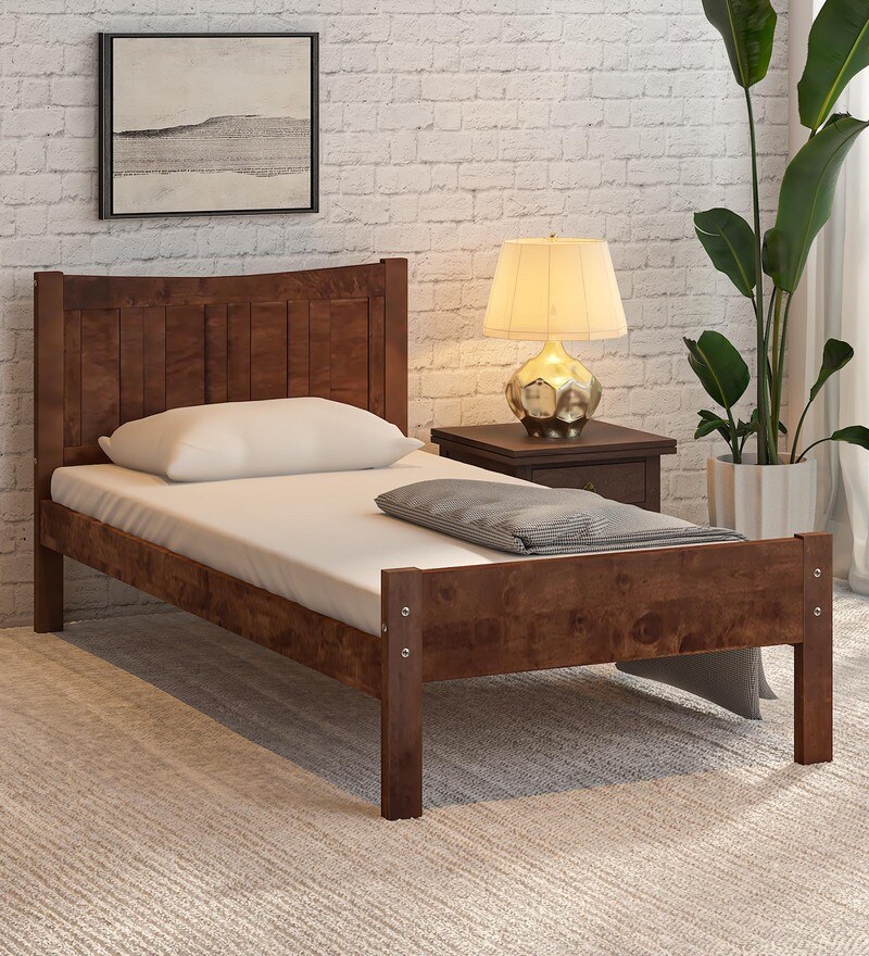 Buy Rai Solid Wood Single Bed in Wenge Finish By ValueWud Online ...