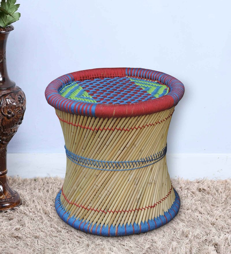 Buy Ethnic Handcrafted Muddha Stool in Multi Colour by Shinexus Online ...
