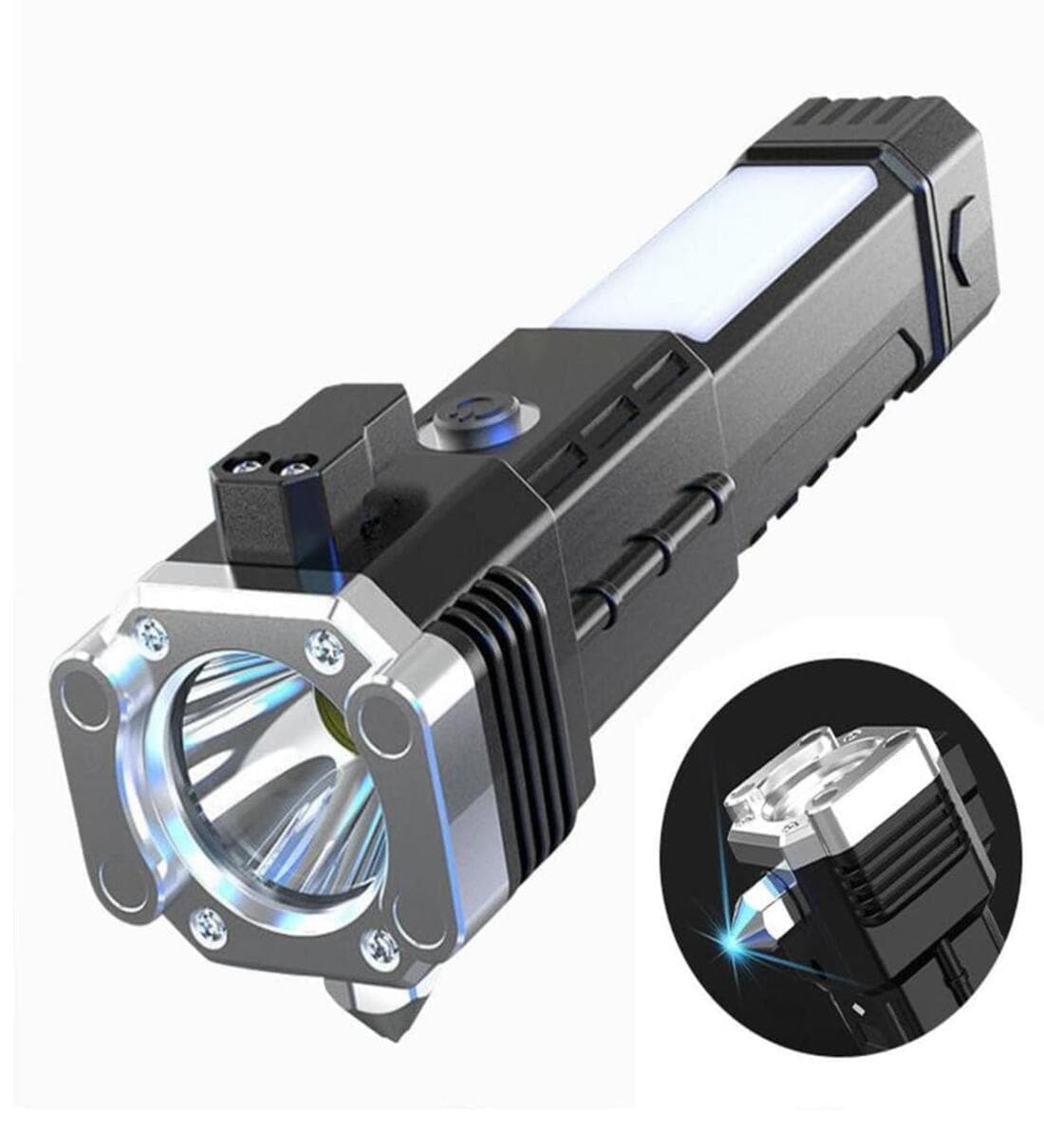 Buy Rechargeable LED Torch with Side Light, 3W Emergency Torchlight ...