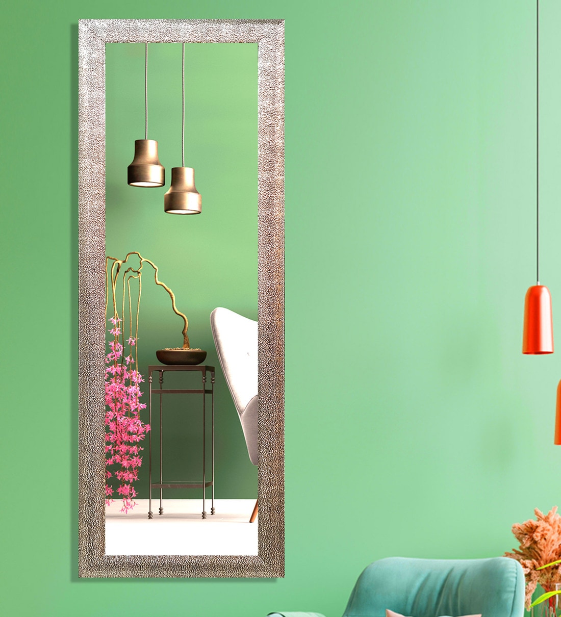Buy Rectangle Full Length Mirror ( 60 x 18 ) in Multicolour Colour by ...