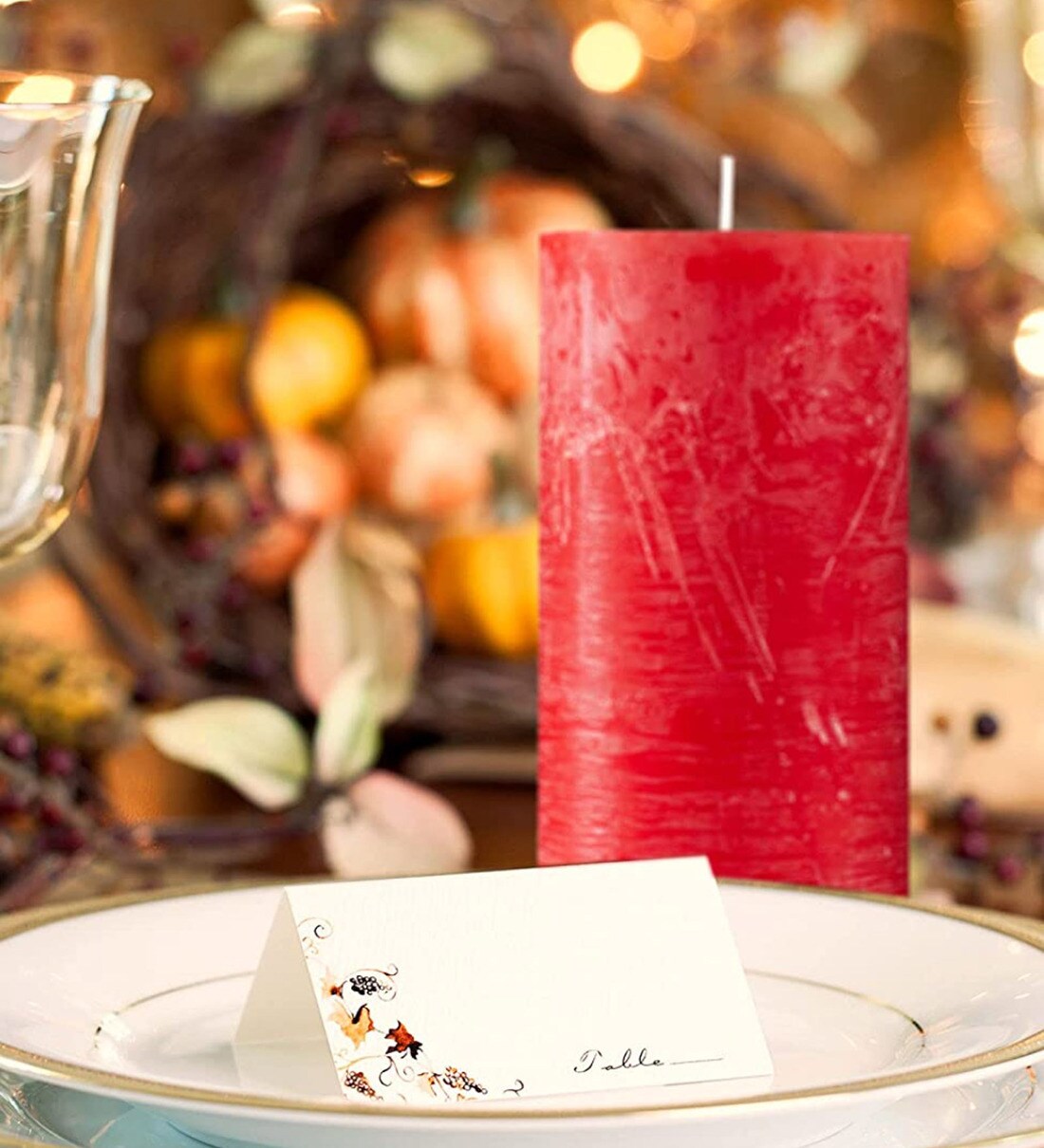 Buy Red 6 Inch Red Wine Fragrance Set Of 4 Pillar Candles at 50% OFF by ...