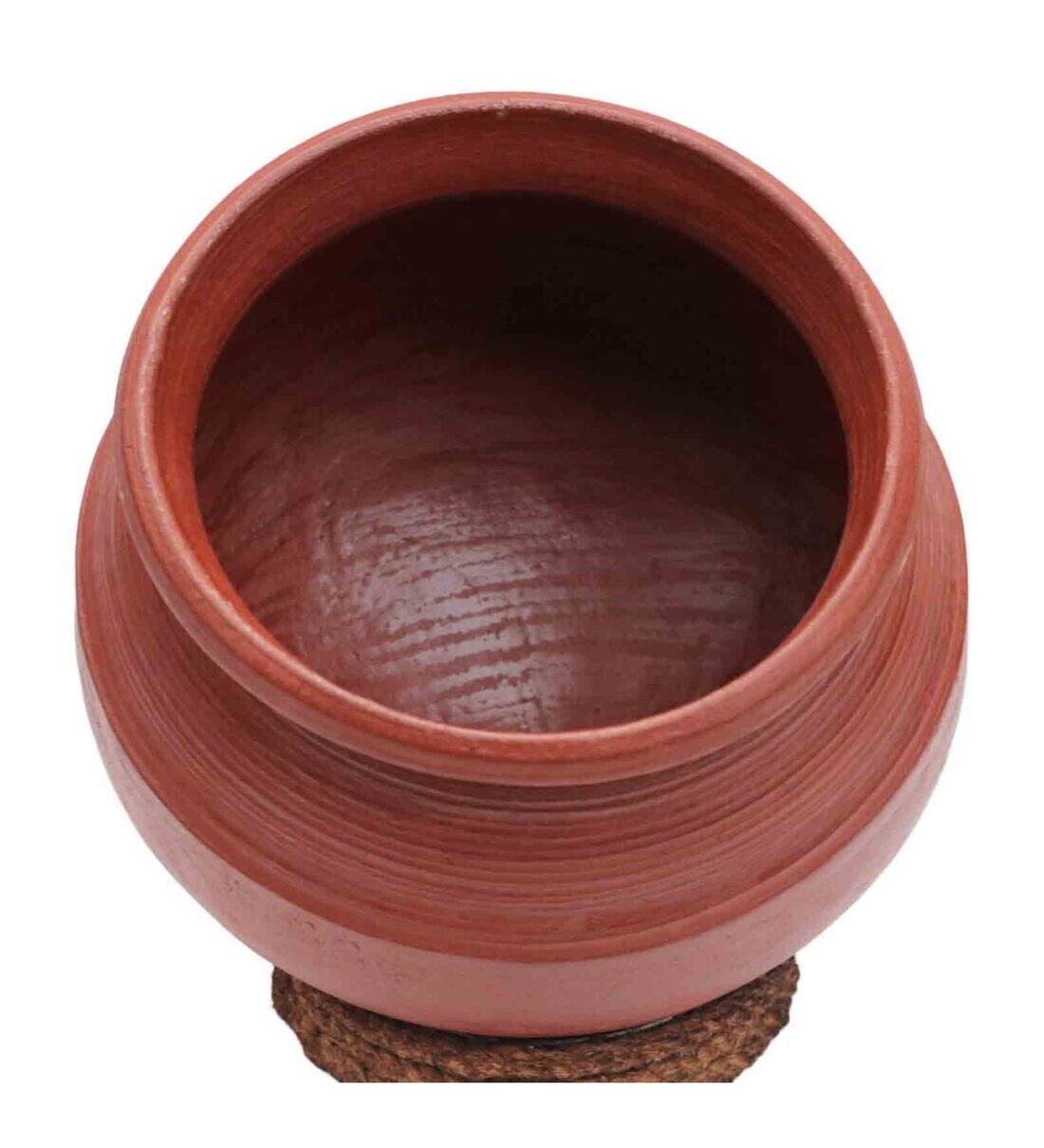 Buy Red Clay Handi with Lid 3 Litre By Ecocraft India Online - Pots and ...
