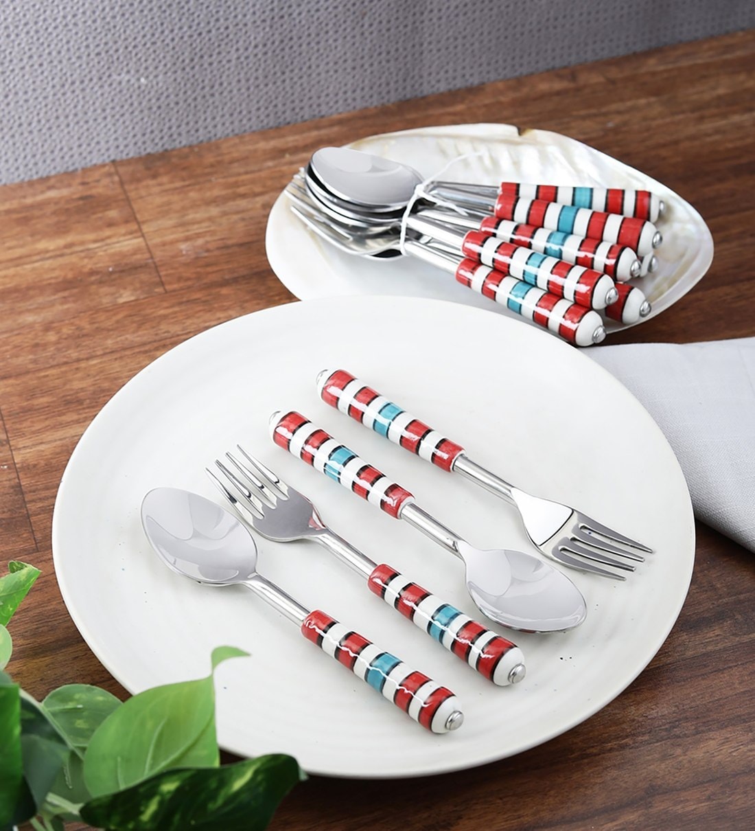 Buy Stainless Steel Cutlery Set of 12 by VarEesha Online - Cutlery Sets ...