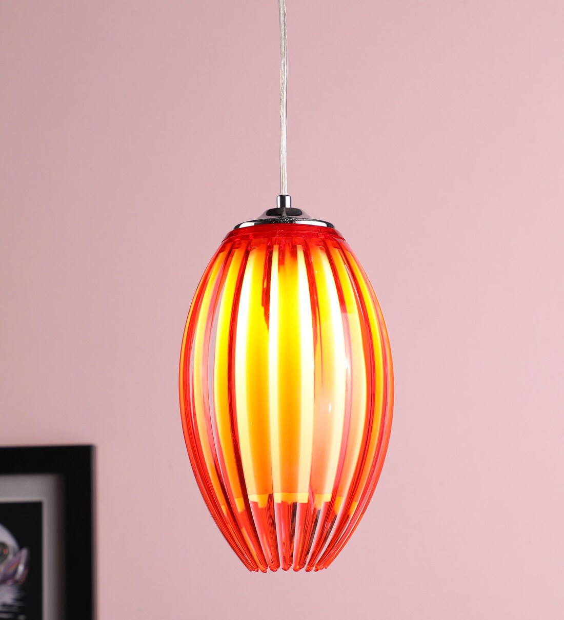 Buy Spectra Red Plastic Hanging Light at 30% OFF by Stello | Pepperfry