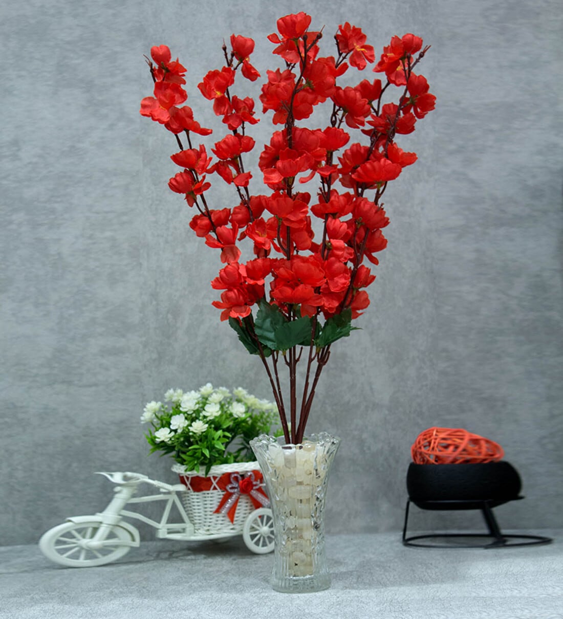 Buy Red Polyester Blossomed Artificial Flowers at 41% OFF by ...