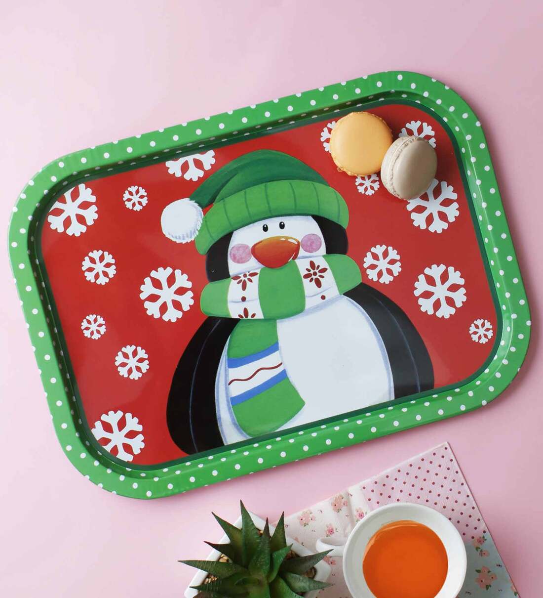 Buy Red Snowman Metal Serving Tray by A Vintage Affair at 20% OFF by A ...
